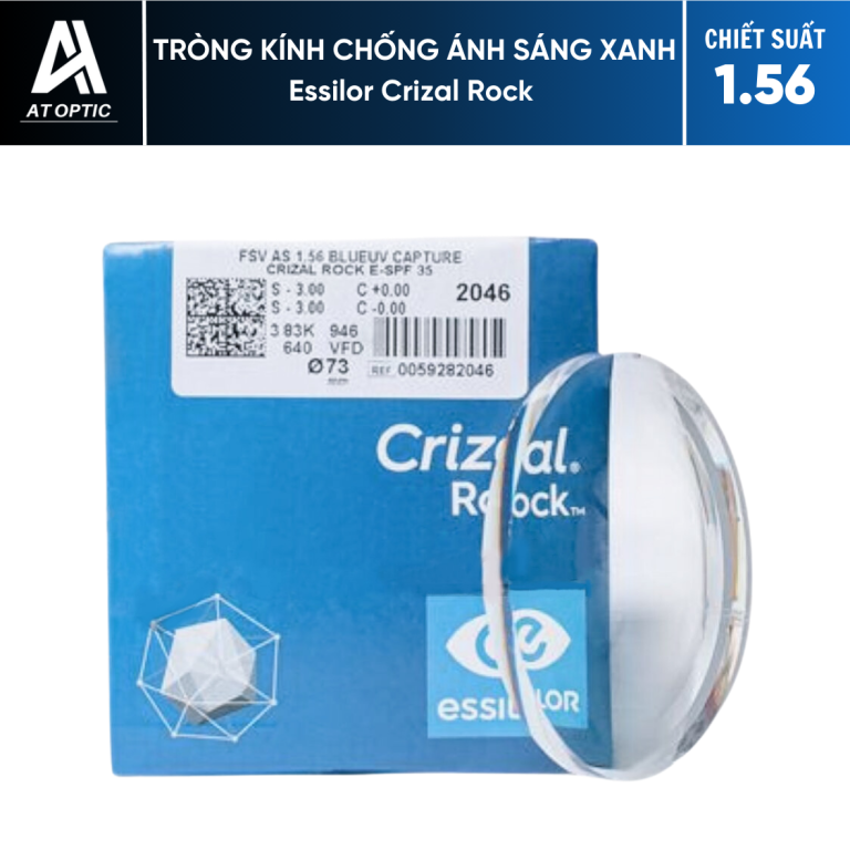 Tròng Kính Lọc Ánh Sáng Xanh Essilor Crizal Rock – Chiết Suất 1.56 - AT ...